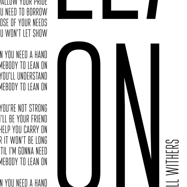 Lean On Me Lyrics
