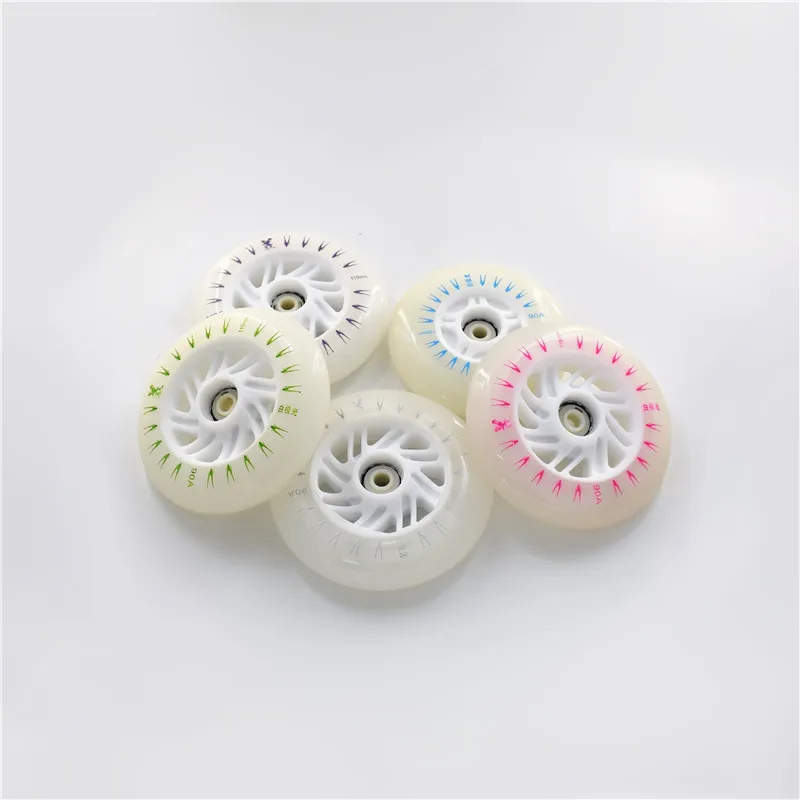 6-110mm-LED-Flash-Wheel-for-Inline-Speed-Skating-Wheel-90A-4-LED-Beads ...