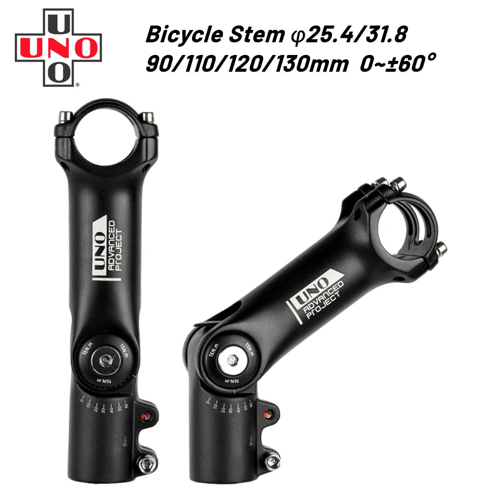 UNO Bicycle Stem Riser Adjustable 90 180 Degree 31.8x90/110mm MTB Stem Road Mountain Bike Stems ...