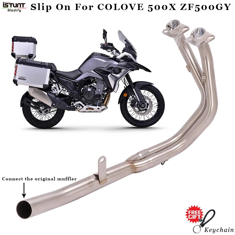Tubo-de-escape-ZF500GY-para-motocicleta-silenciador-original-de-conexi-n-frontal-de-acero ...
