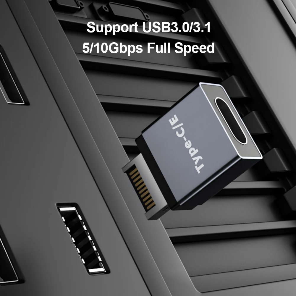 USB 3.1 Front Panel Header Type E to USB Type C Adapter Plug Converter ...
