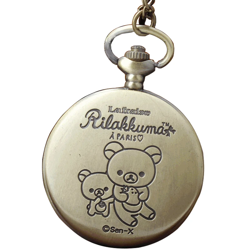 Cute Bear Rilakkuma Paris Strawberry Design Vintage Men Women's Watches ...