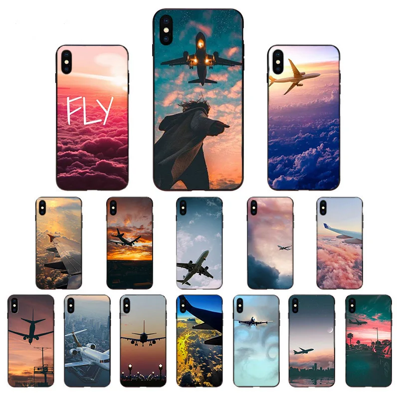 Aircraft Airplane Plane Fly Travel Cloud Phone Case For iPhone 5 6S 7 8 ...