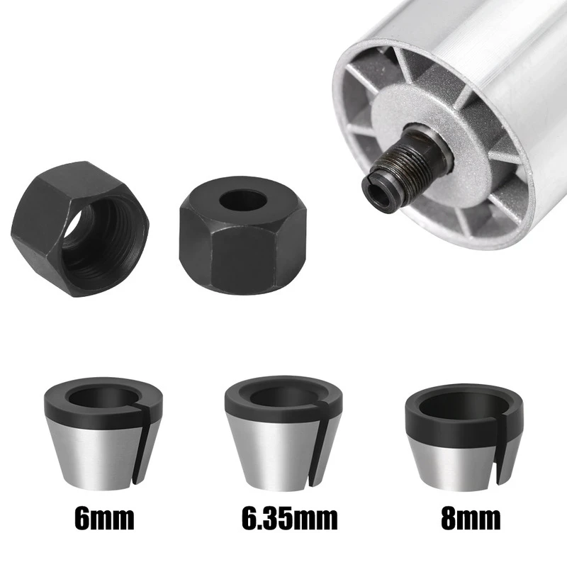 1pcs 6mm 6.35mm 8mm Milling Cutter Collet Adapter Engraving Trimming ...