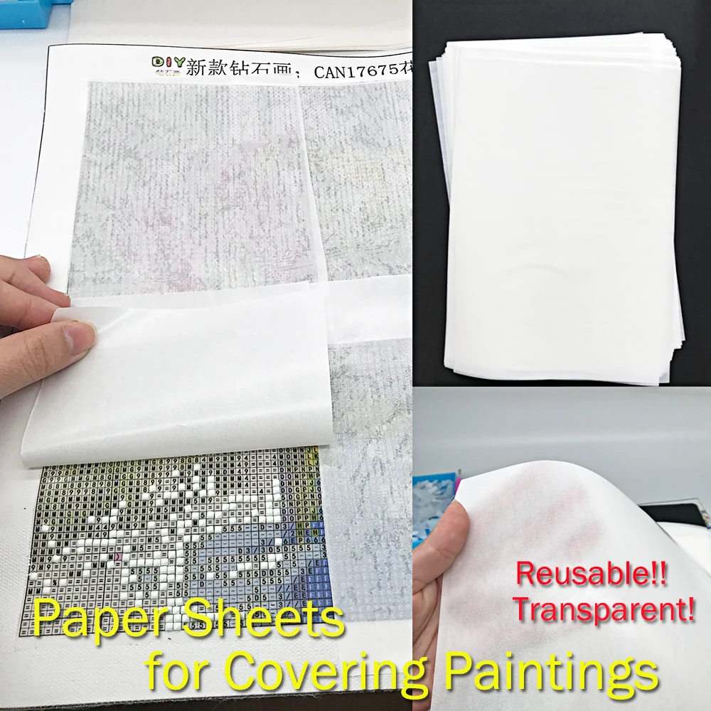Diamond-Painting-Tools-Reusable-Transparent-Paper-Sheets-for-Covering ...