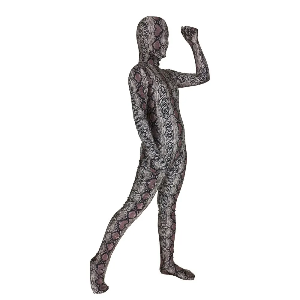 Adults Kids Snake Zentai Cosplay Costume Snake Superhero Animal Zentai ...