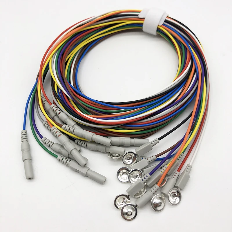 Din 1.5mm Electroencephalo graph Brain EEG Cable 10 Wires Set Silver ...