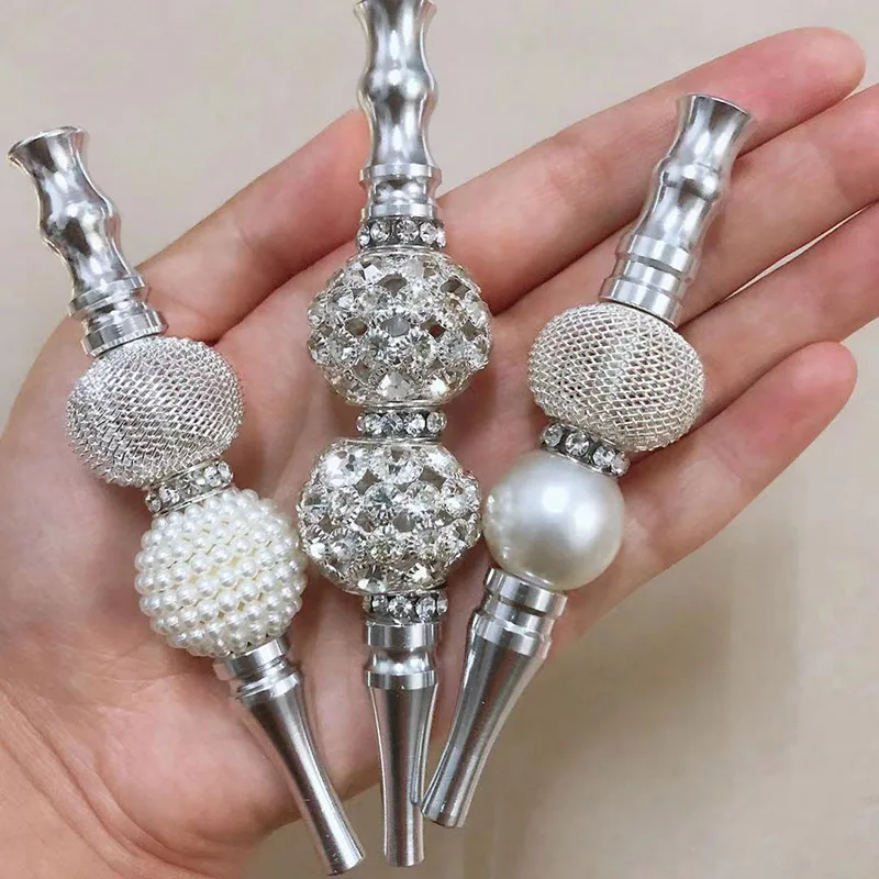 1Pc-Bling-Luxury-Silver-Handmade-Inlaid-pearl-Ball-Jewelry-Alloy-Shisha ...