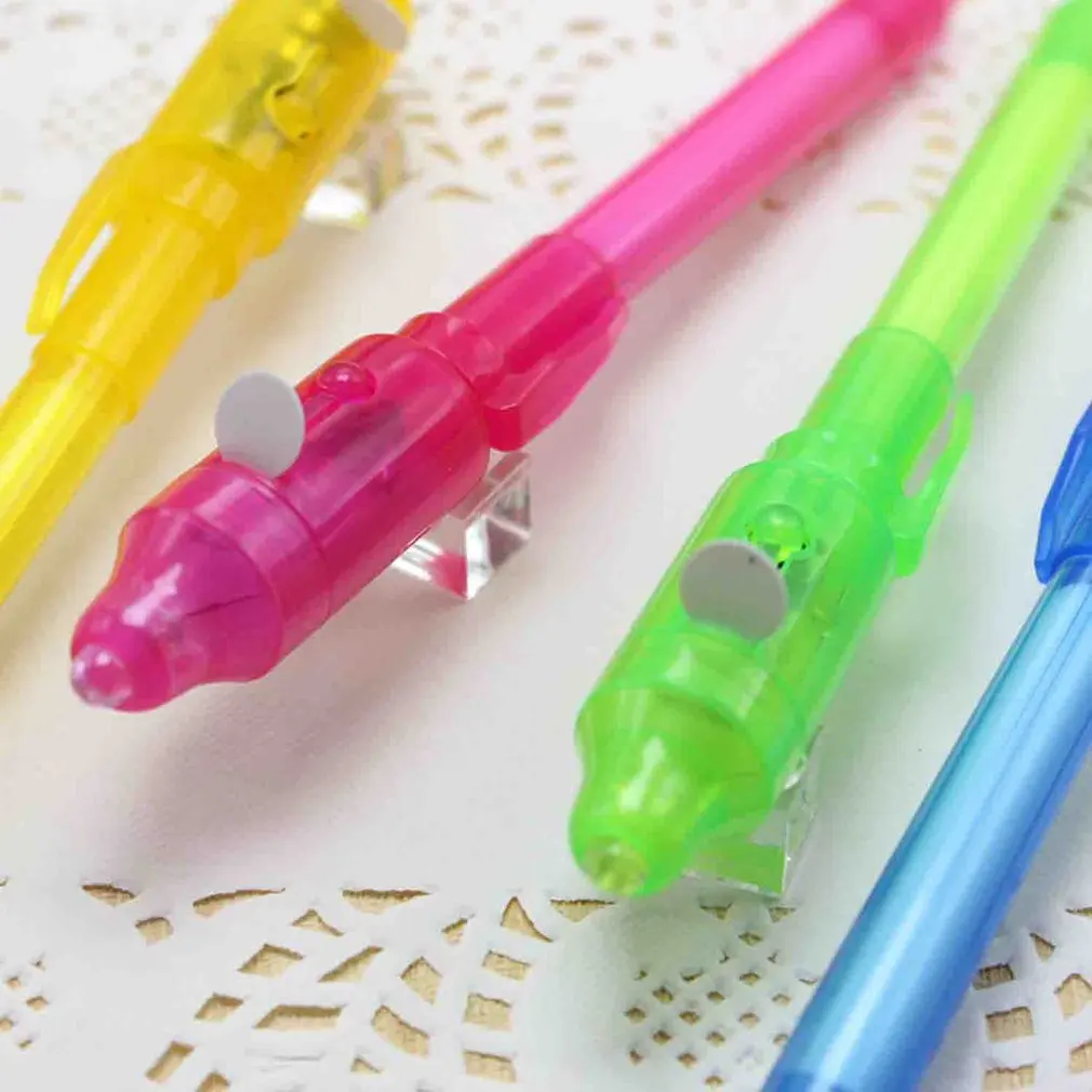 New Luminous Light Pen Big Head UV Check Money Drawing Magic Pens Toys ...