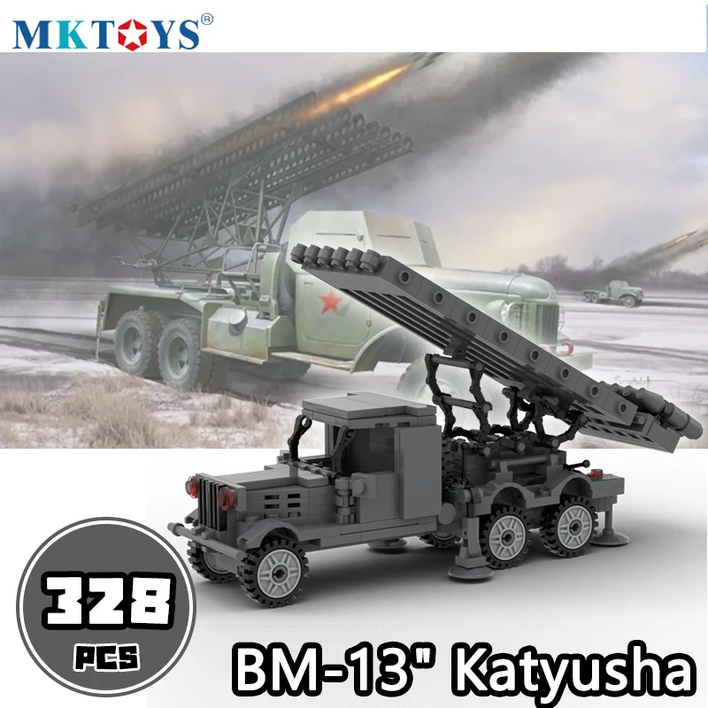 328pcs BM 13 Katyusha Battle Vehicle Building Blocks WW2 Military ...