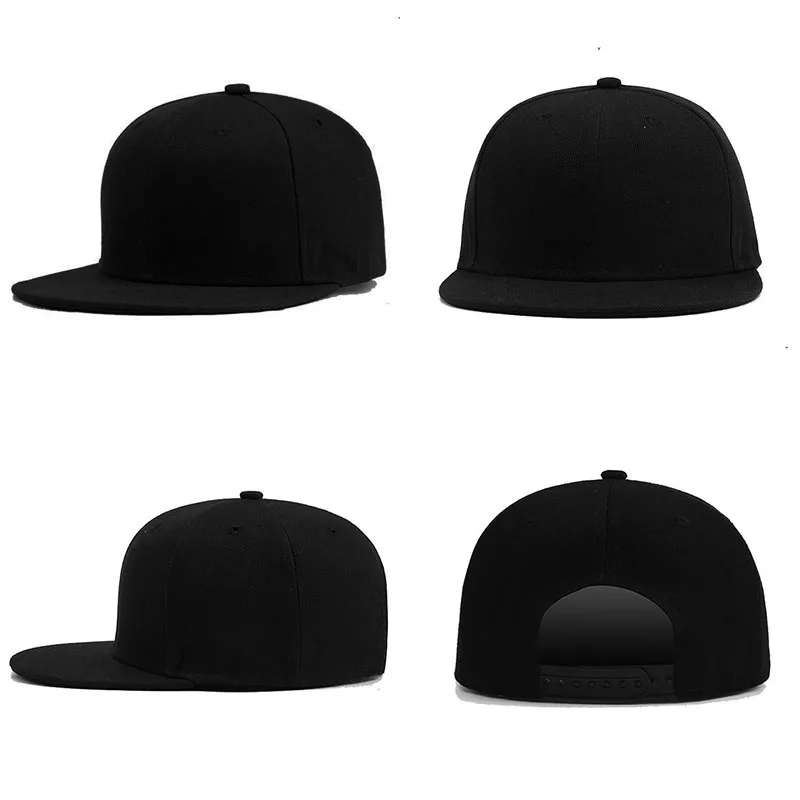 Blank Black Snapback Front