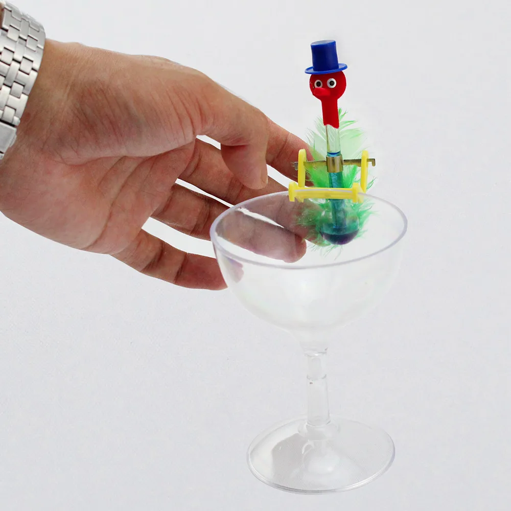 Creative Non-Stop Liquid Drinking Glass Lucky Bird Funny Duck Bobbing ...