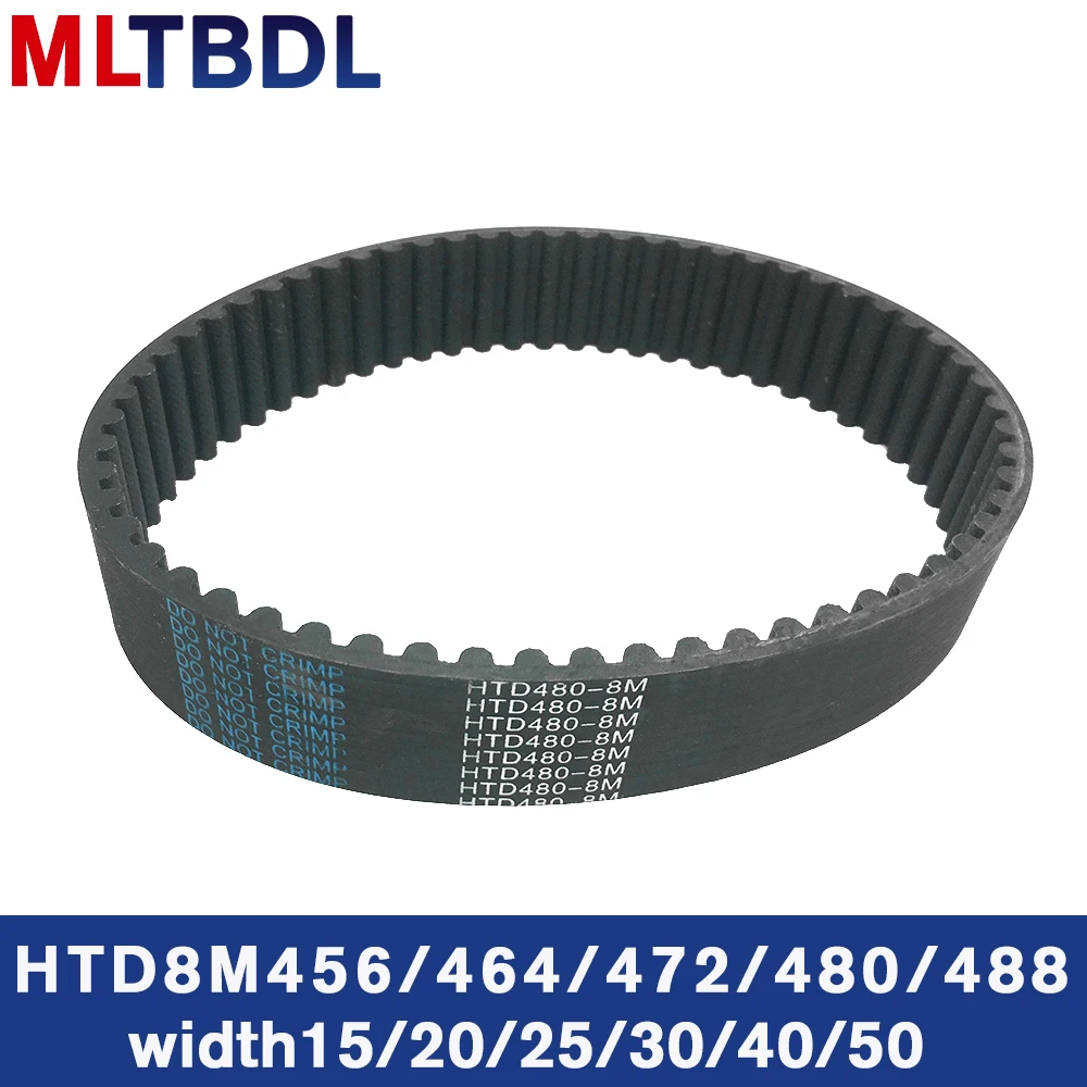 Rubber Synchronous Belt Htd8m 456 464 472 480 488 Pitch=8mm Arc Tooth ...