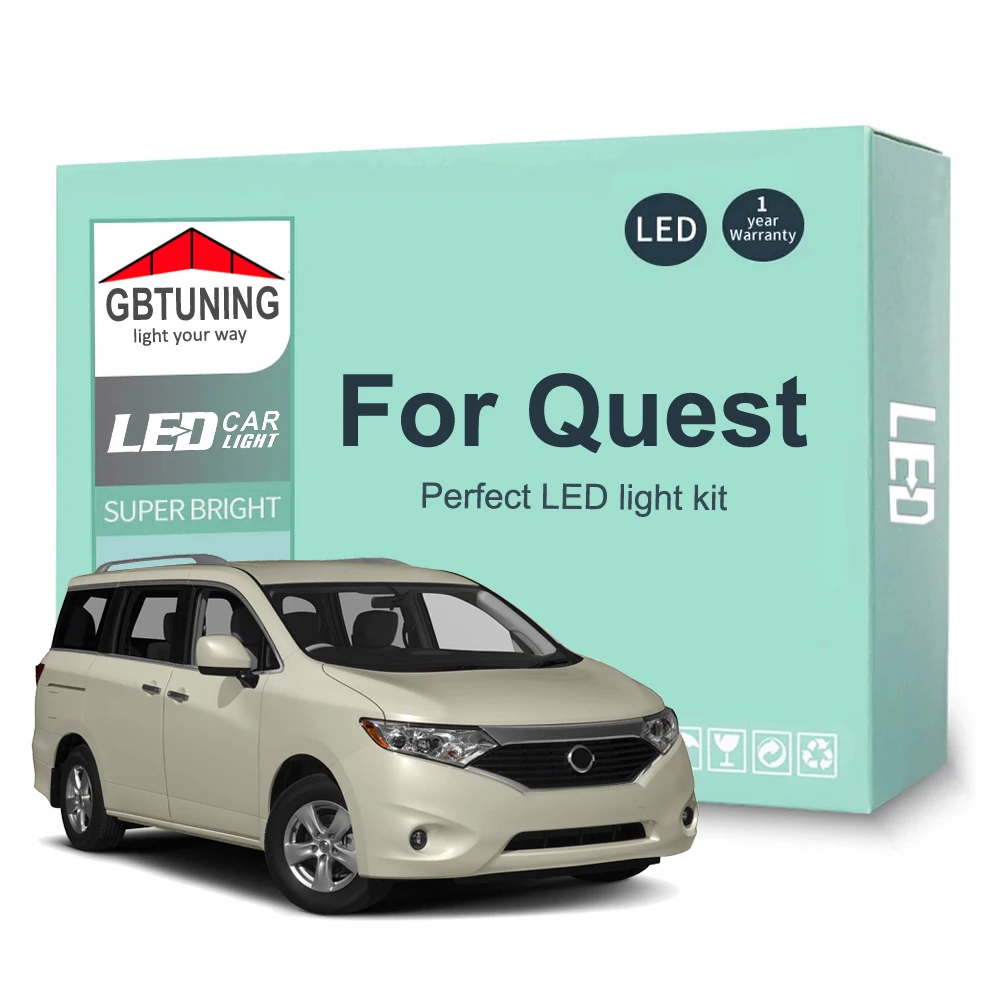 LED Bombilla de luz Interior Kit para Nissan Quest V40 V41 V42 RE52 MK1 ...