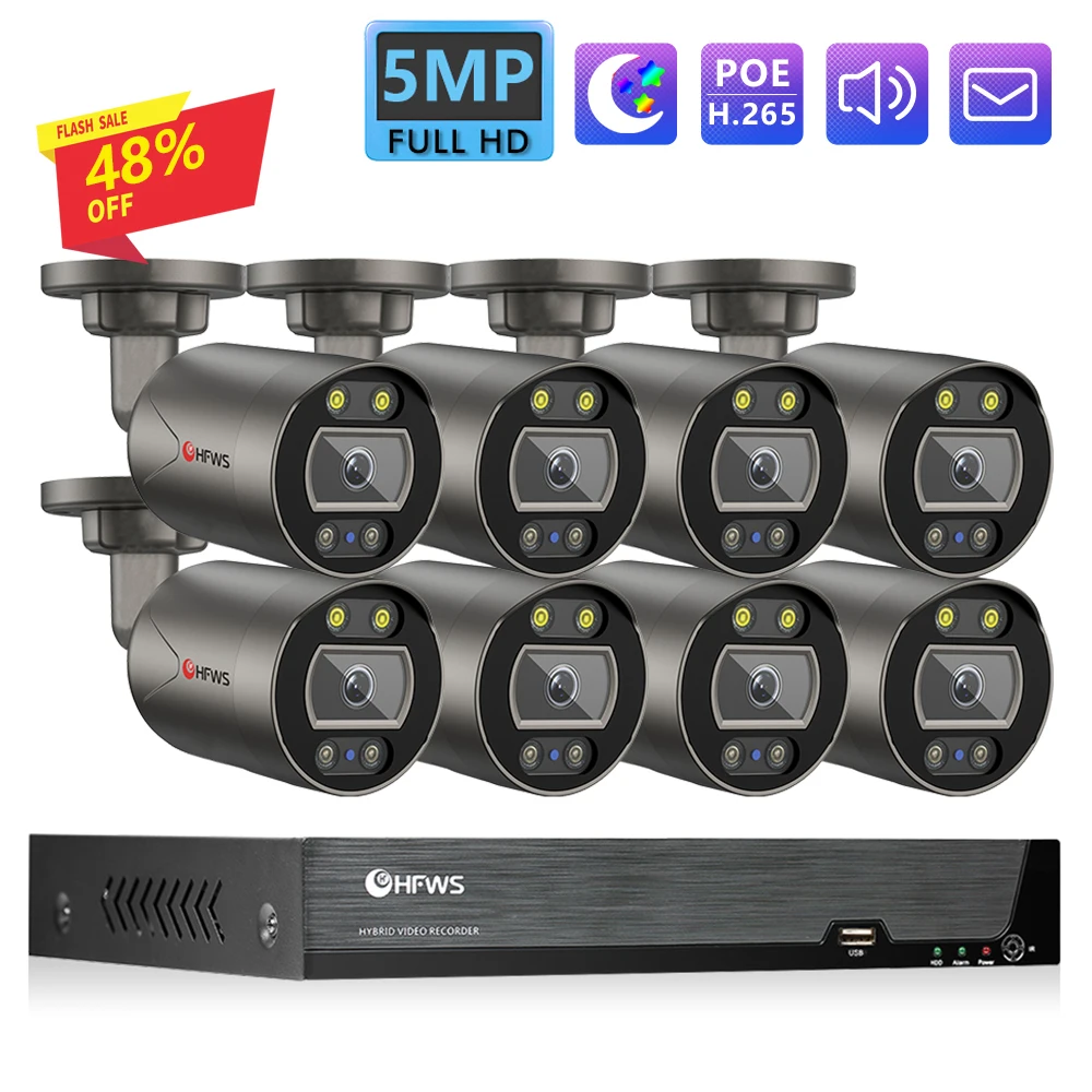 Security-Camera-System-5mp-Video-Surveillance-Camera-NVR-Kit-Security ...