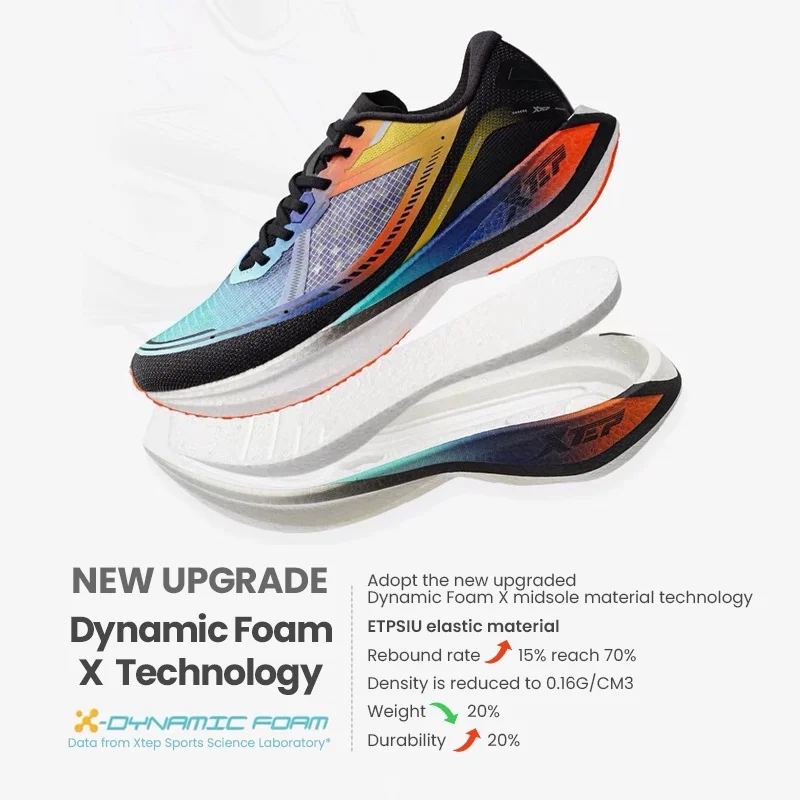 Xtep RC260 Men Running Shoes Professional Training Shoes Dynamic Foam ...