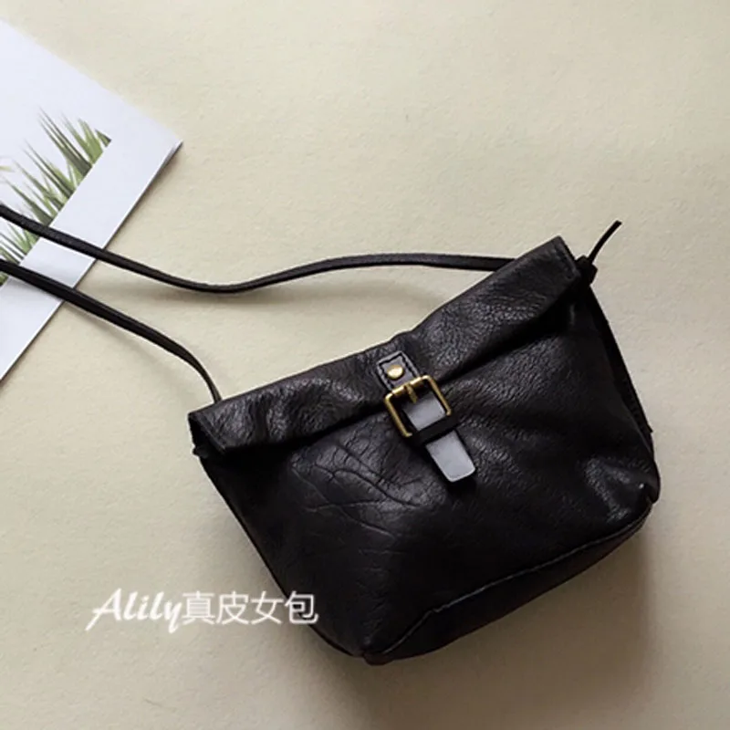 Sac bandoulière - Cuir de vache - Petit sac carré rétro - Marron ...