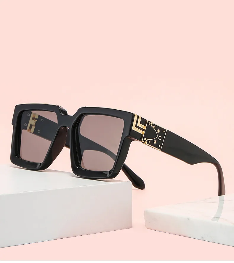 Luxury Brand Designer Square Sunglasses Men Women 2021new Fashion Thick ...