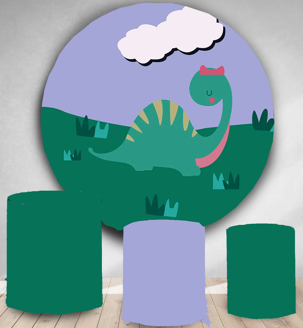 Circle Backdrop Round Photography Background Dinosaur Baby Shower Kids ...