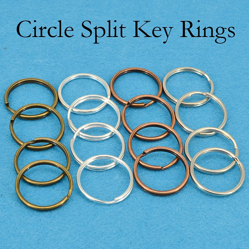 500 x Round 25mm Key Rings Gold Silver Bronze Copper Wholesale Keyrings ...