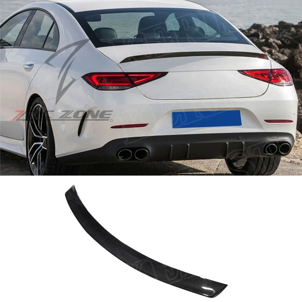 C257 CLS Spoiler Carbon Fiber Rear Trunk Lip Wing for Mercedes Benz ...