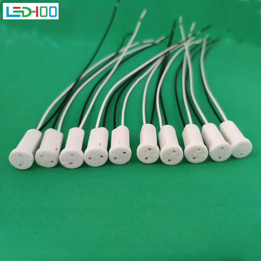Good quality G4 Base g4 Socket plug ceramic g4 Lamp Holder Head Wire ...