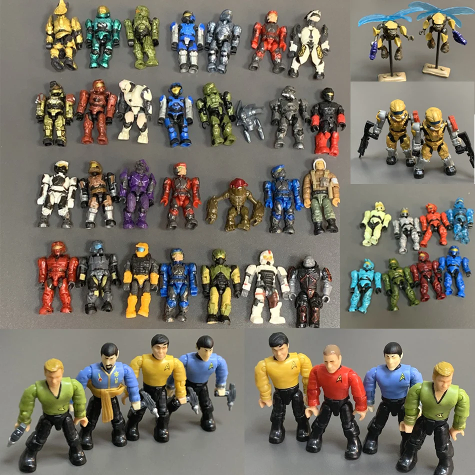 Mega Bloks Heroes Star Trek Captain Unsc Spartan Elite Zealot Grunt ...
