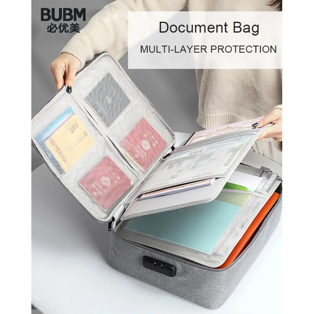 BUBM Locked Documents Organizer,Durable Home Safe Files Tickets Storage ...
