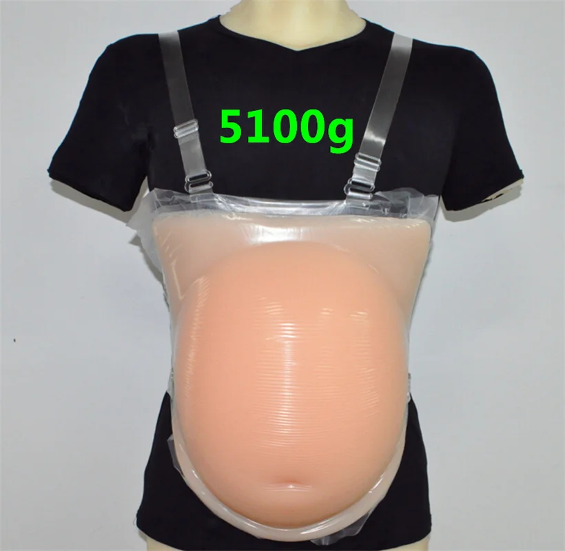 2019 Top Sale Silicone Fake Belly 5100 Meat colored Fake Pregnant Women ...