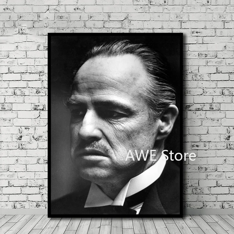 HD-Print-Marlon-Brando-GodFather-Portrait-Wall-Art-Canvas-Painting ...