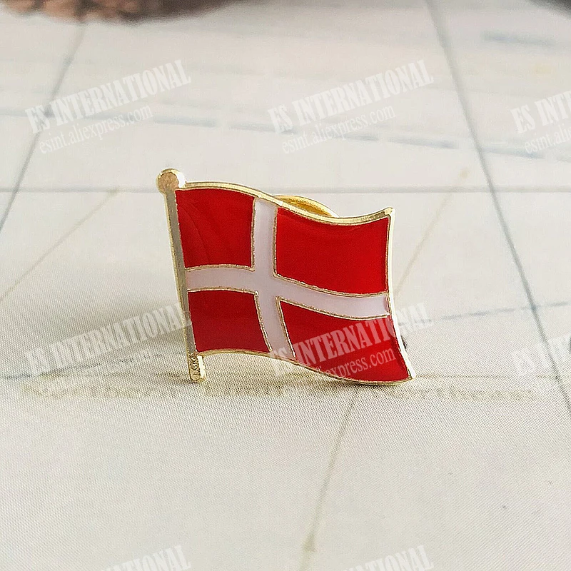 Denmark-National-Flag-Crystal-Epoxy-Metal-Enamel-Badge-Brooch ...