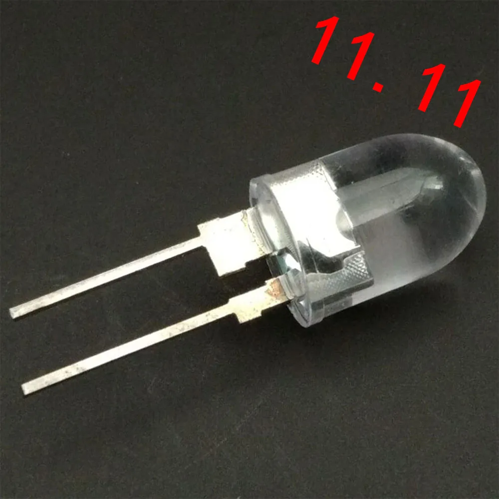 20PCS/LOT 10mm 0.5w 9 degrees high power infrared diode infrared led ...