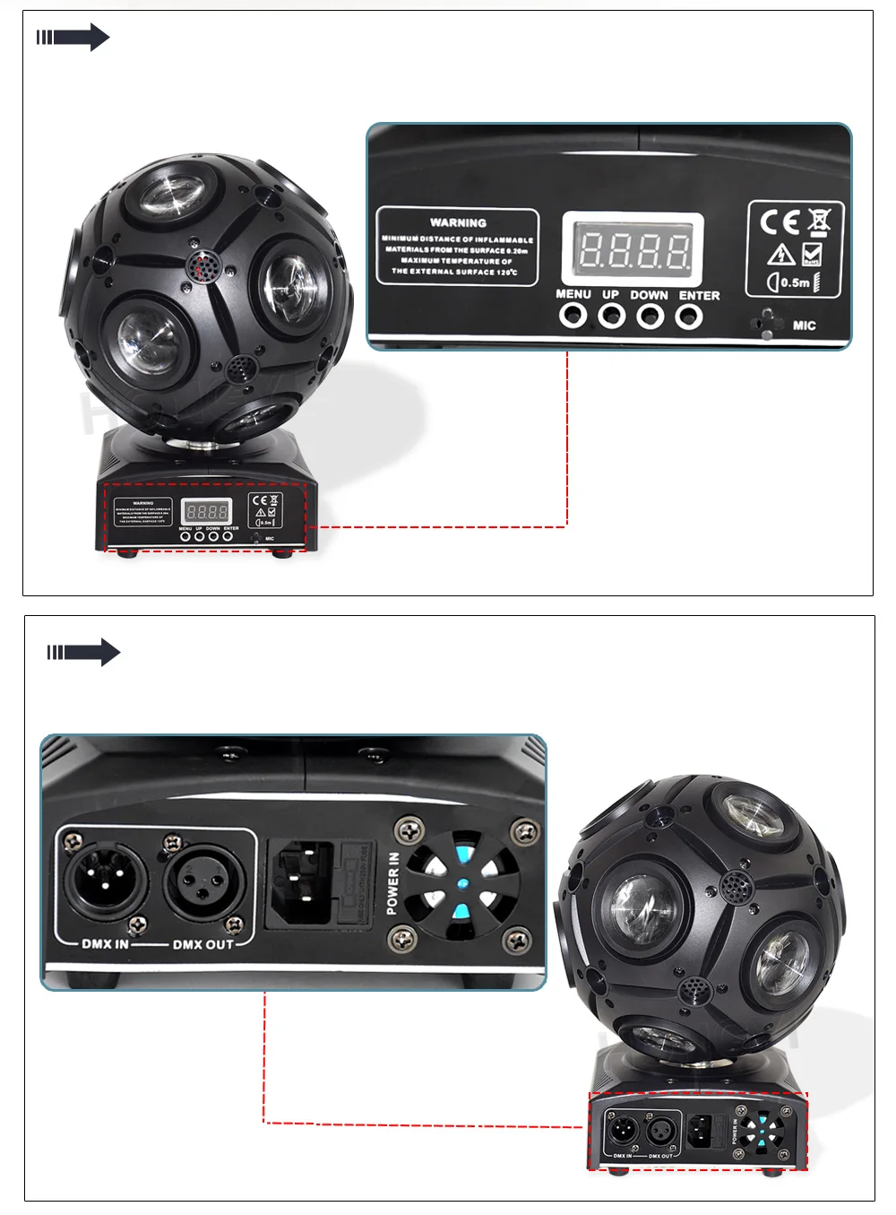 9X12W RGBW 4In1 Led Football Moving Head Light Lyre Beam Dj Disco Ball ...