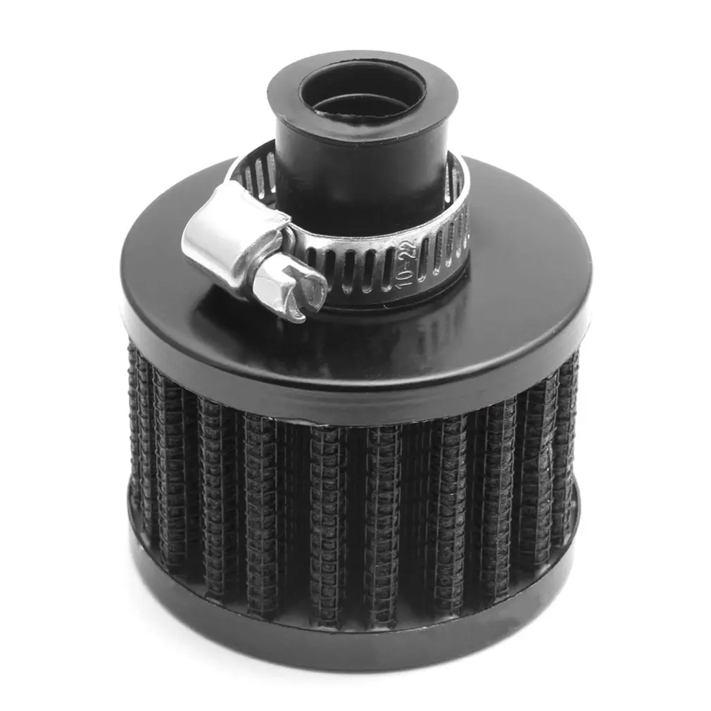 12mm 미니 콜드 에어 인테이크 필터 벤트 크랭크 케이스 자동차 브리더 밸브 커버 에어 필터 업데이트 액세서리공기 청정기