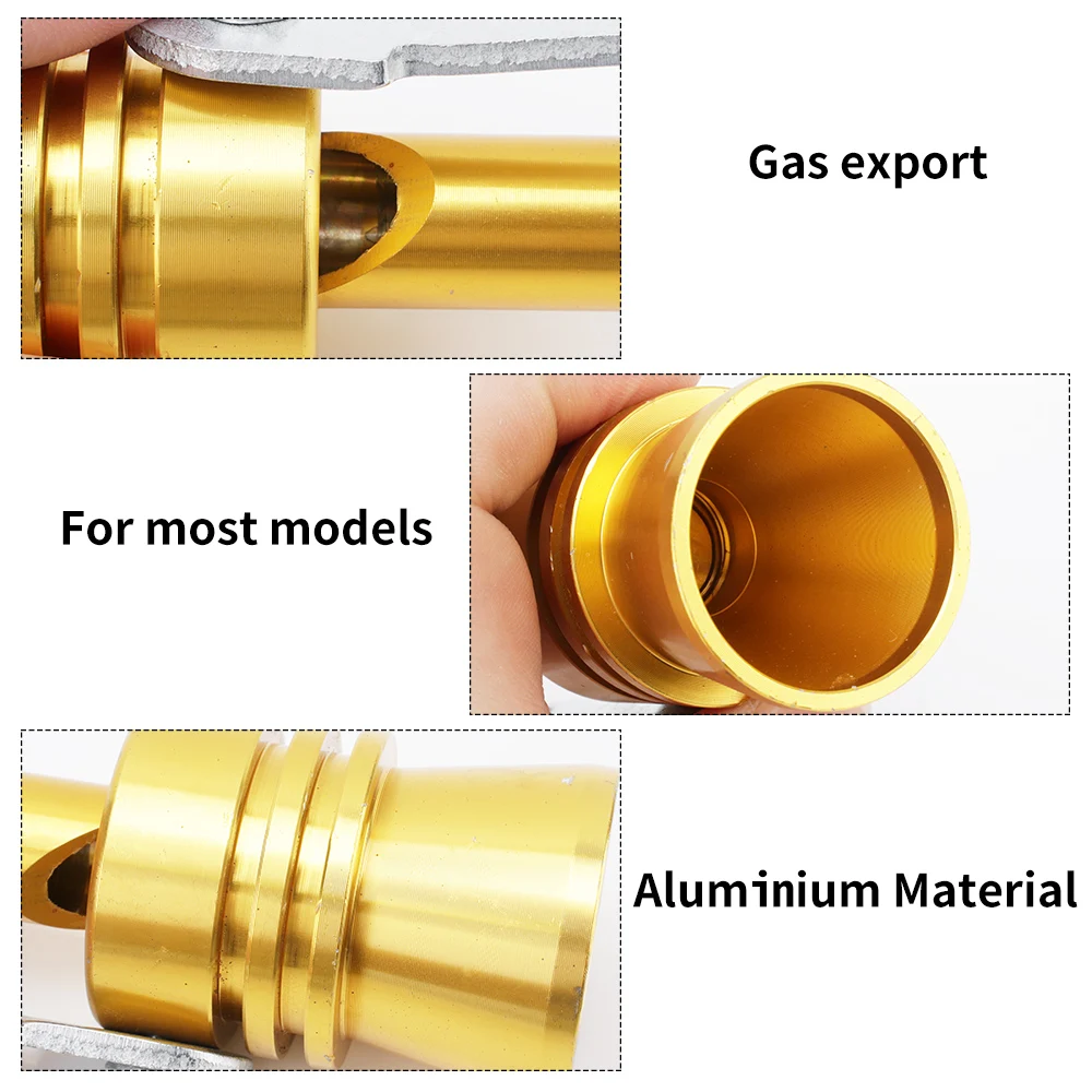 BORUiT Universal Gold XL Motorbike Car Exhaust Fake Turbo Whistle Pipe ...