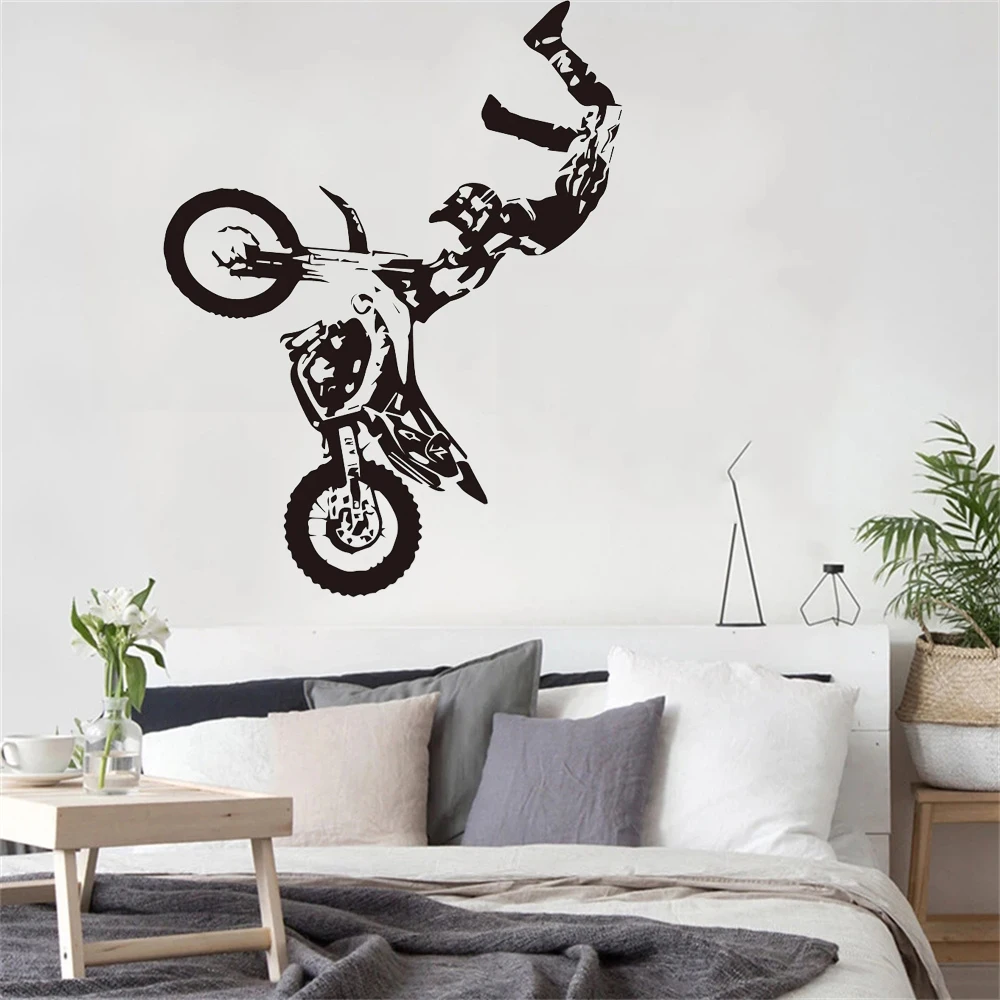 Motorcycle-Wall-Sticker-Decor-For-Kids-Room-living-Room-Home-Decoration ...