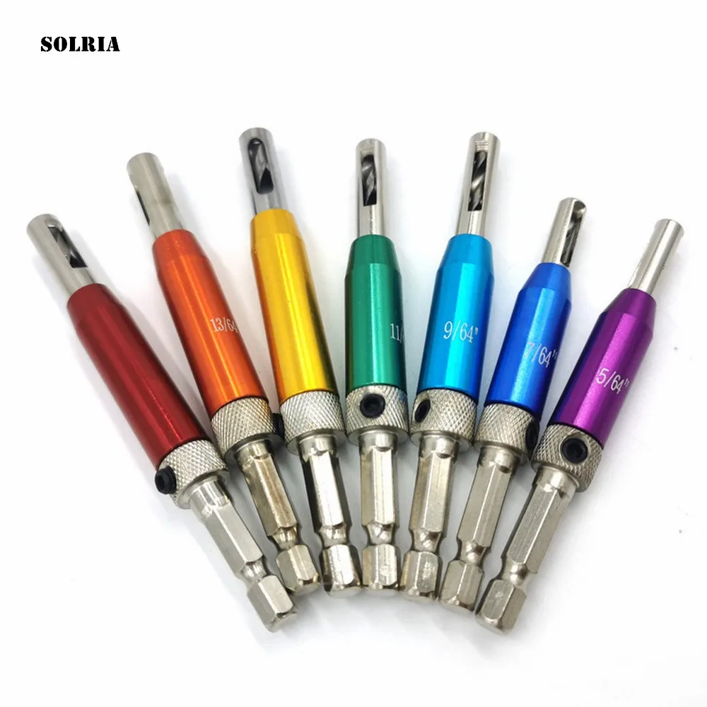 7Pcs/Pack Self Centering Lock Hinge Hardware Drill Bit Set Hardware ...