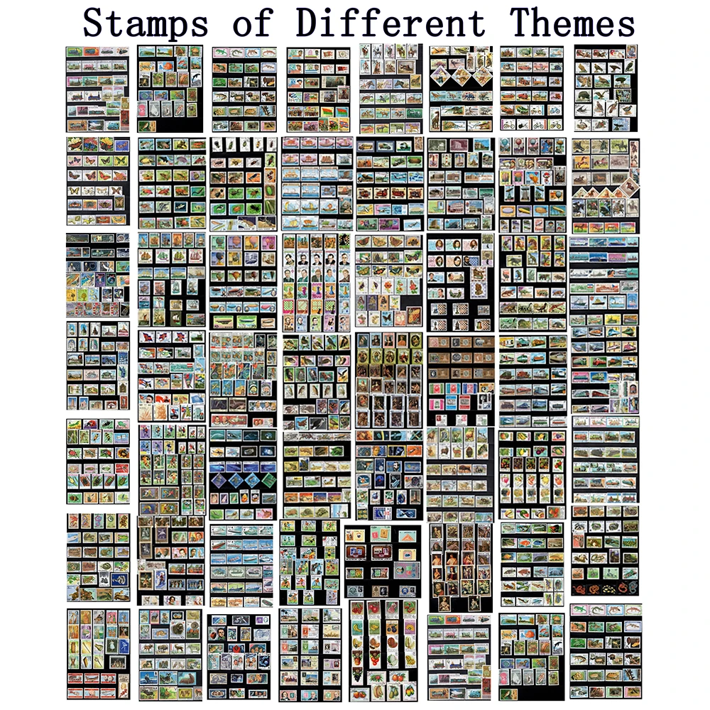 Different Themes Stamps Collection, Each Theme 50 Different Stamps ...