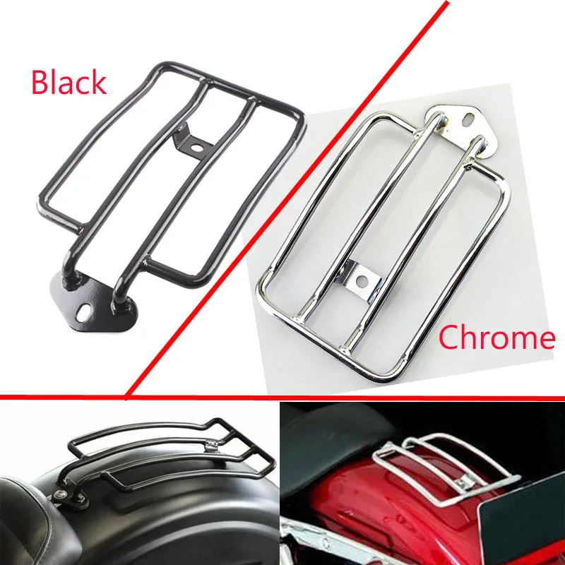 Chrome Rear Fender Rack Luggage Shelf For Harley Sportster Super Low ...
