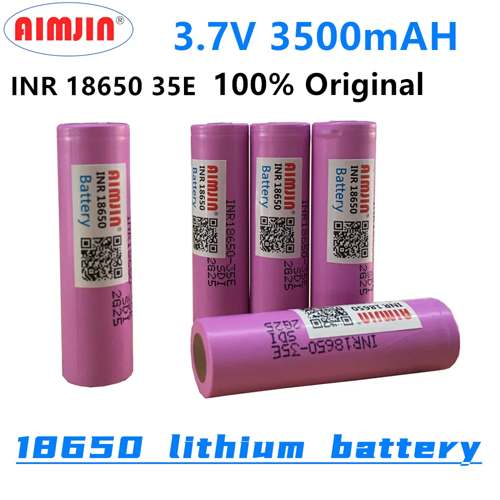 2021 100% 18650 Original 3,7 V 3500mAh para 20A de INR18650 35E 3500mAh ...