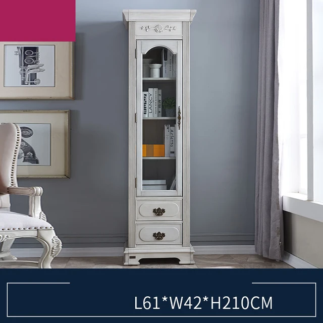 American Solid Wood Combination Bookcase Floor-standing European Style ...