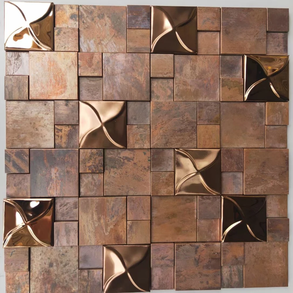 Brushed Aluminum Mosaic Tile