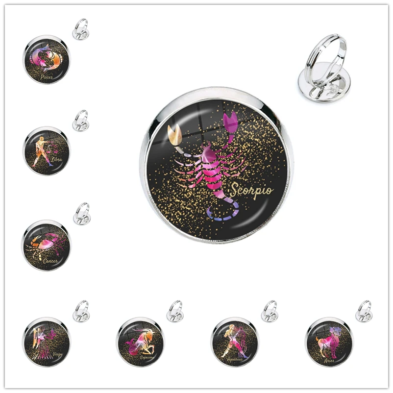 Anillo esoterico hecho a mano para hombre y mujer, 12 Constelaciones ...