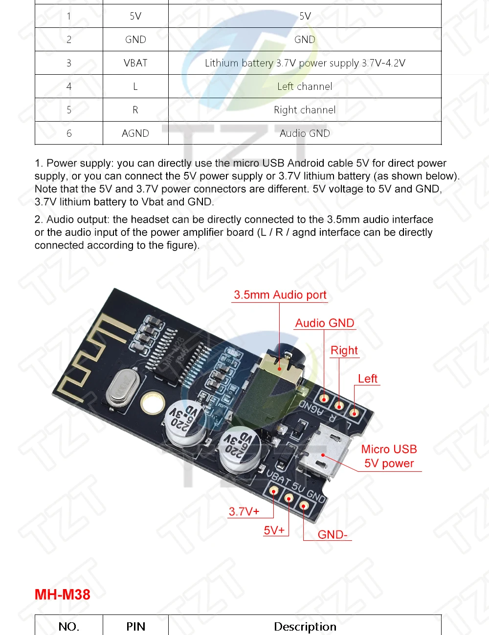 MH-MX8 MP3 декодер плата Bluetooth 4,2 5,0, аудио модуль, для ...