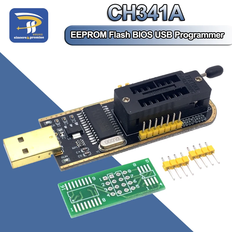 CH341A 24 25 Series EEPROM Flash BIOS USB Programmer Module SOIC8 SOP8 ...