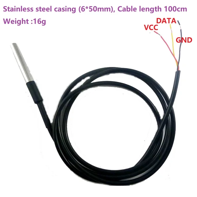 DS18B20 RS485 RS232 TTL Com UART Temperature Acquisition Sensor Modbus RTU for Arduiuo PC PLC MCU
