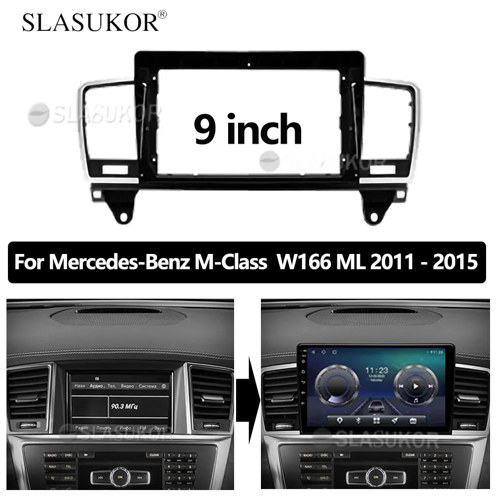 9-Inch-Screen-Fascia-Frame-Adapter-For-Mercedes-Benz-M-Class-W166-ML ...