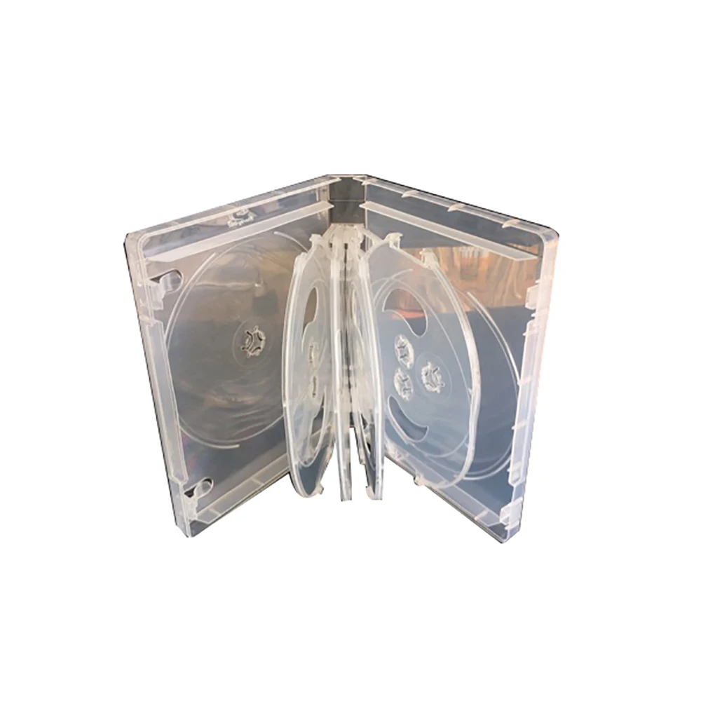 10 CD Capacity Disc Storage Box Transparent DVD/CD Case Package ...