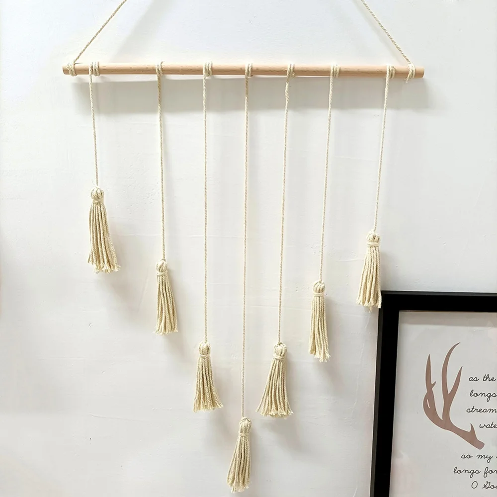 Macrame Hanging Photo Display Rack Wall Decor Hanging Bohemian Home ...