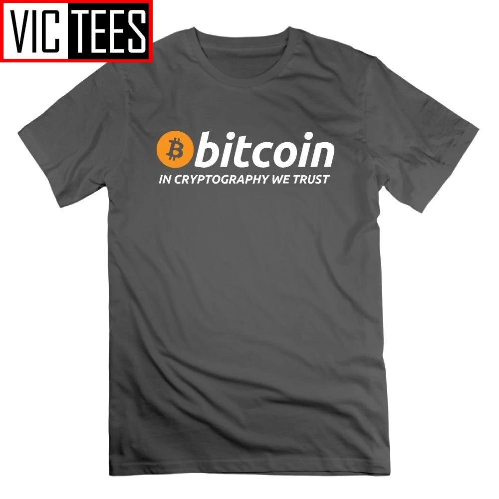 Bitcoin in Cryptography We Trust T Shirt Cryptocurrency Tees Men Round ...
